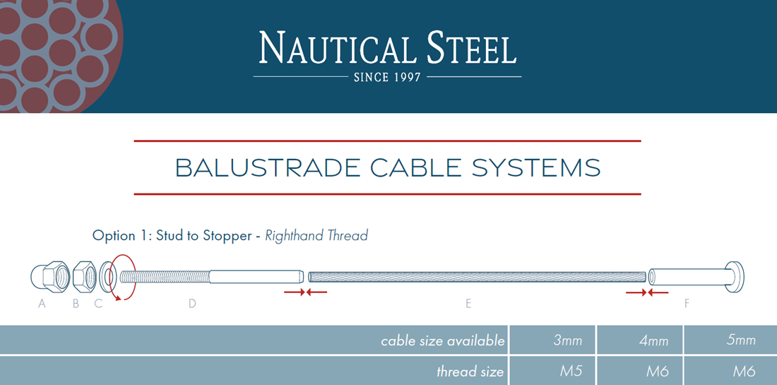 4 mm Swage Stud and Stopper – Nautical Steel