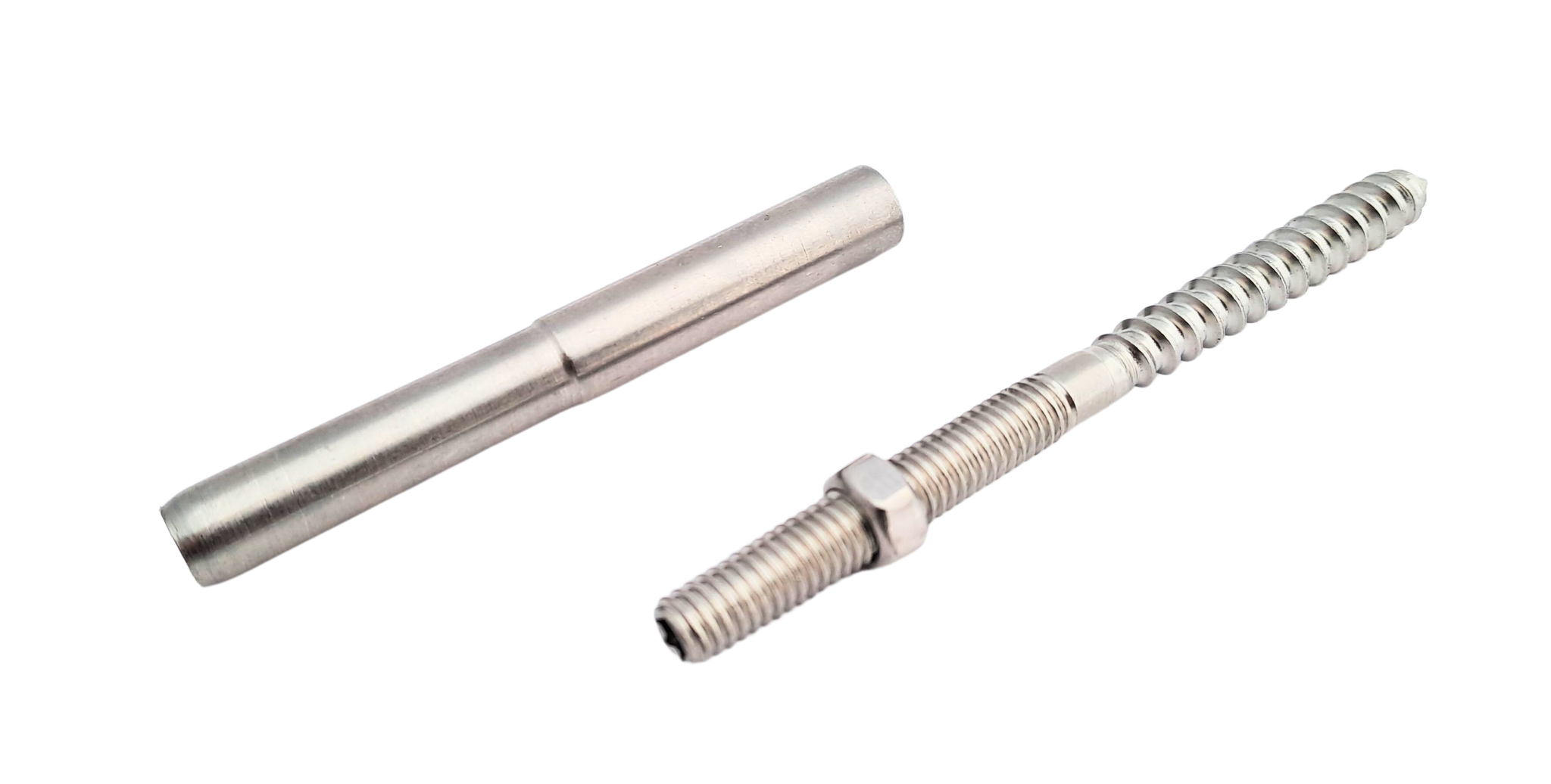 Dual Thread Wood Screw M6 with Left hand thread for 4mm Cable – Nautical Steel