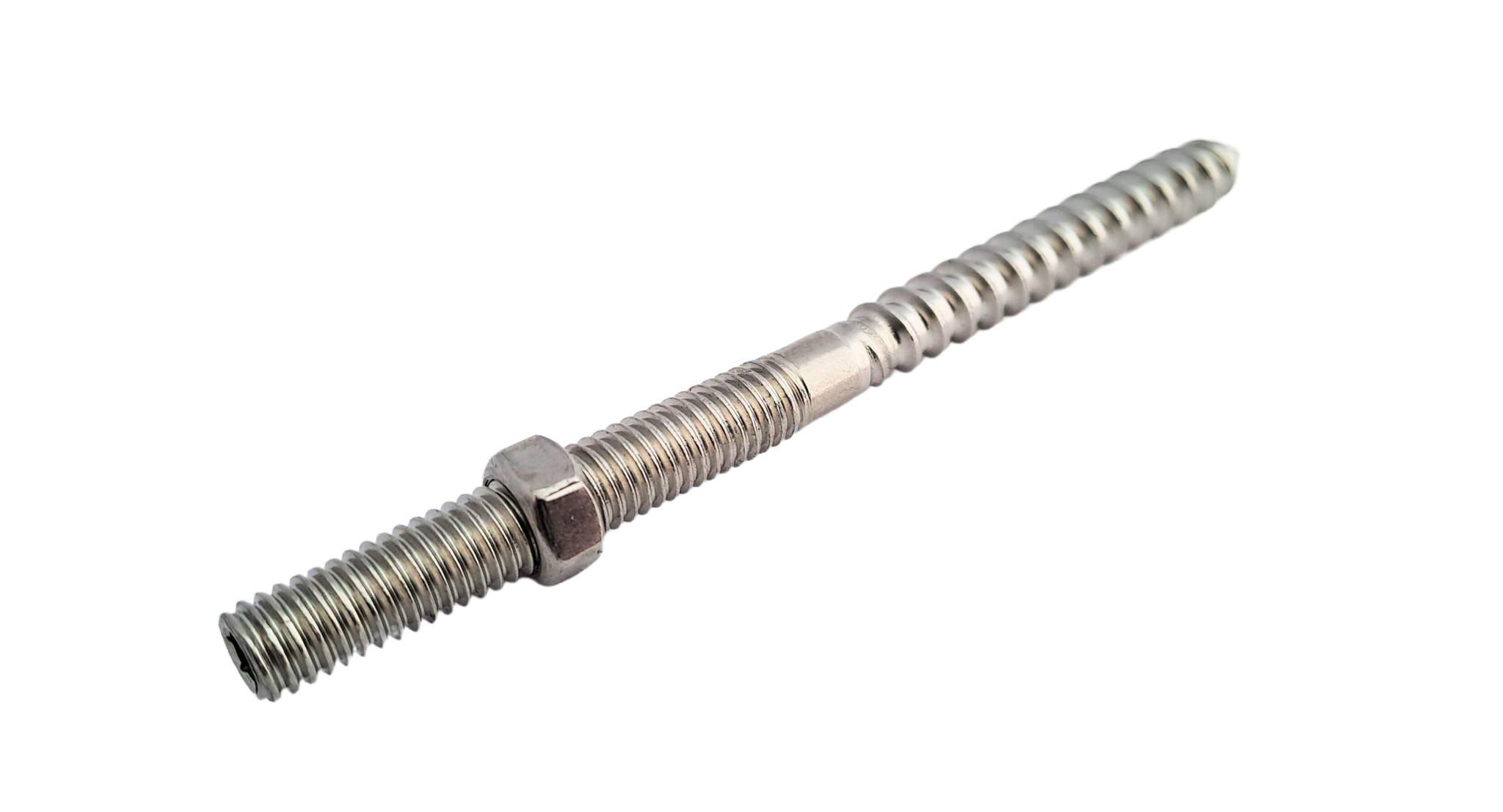 Dual Thread Wood Screw M6 with Left hand thread for 4mm Cable – Nautical Steel